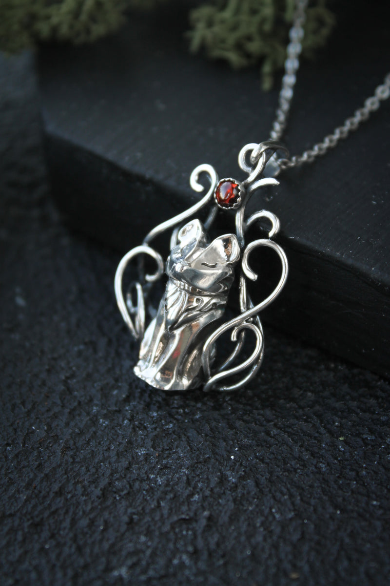 Kitsune pendant Japan Fox necklace Totem animal Nine tails fox – Ursula ...